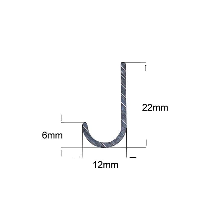 Aluminium Gutter Moulding 22mm x 6mm x 12mm from Click Metal